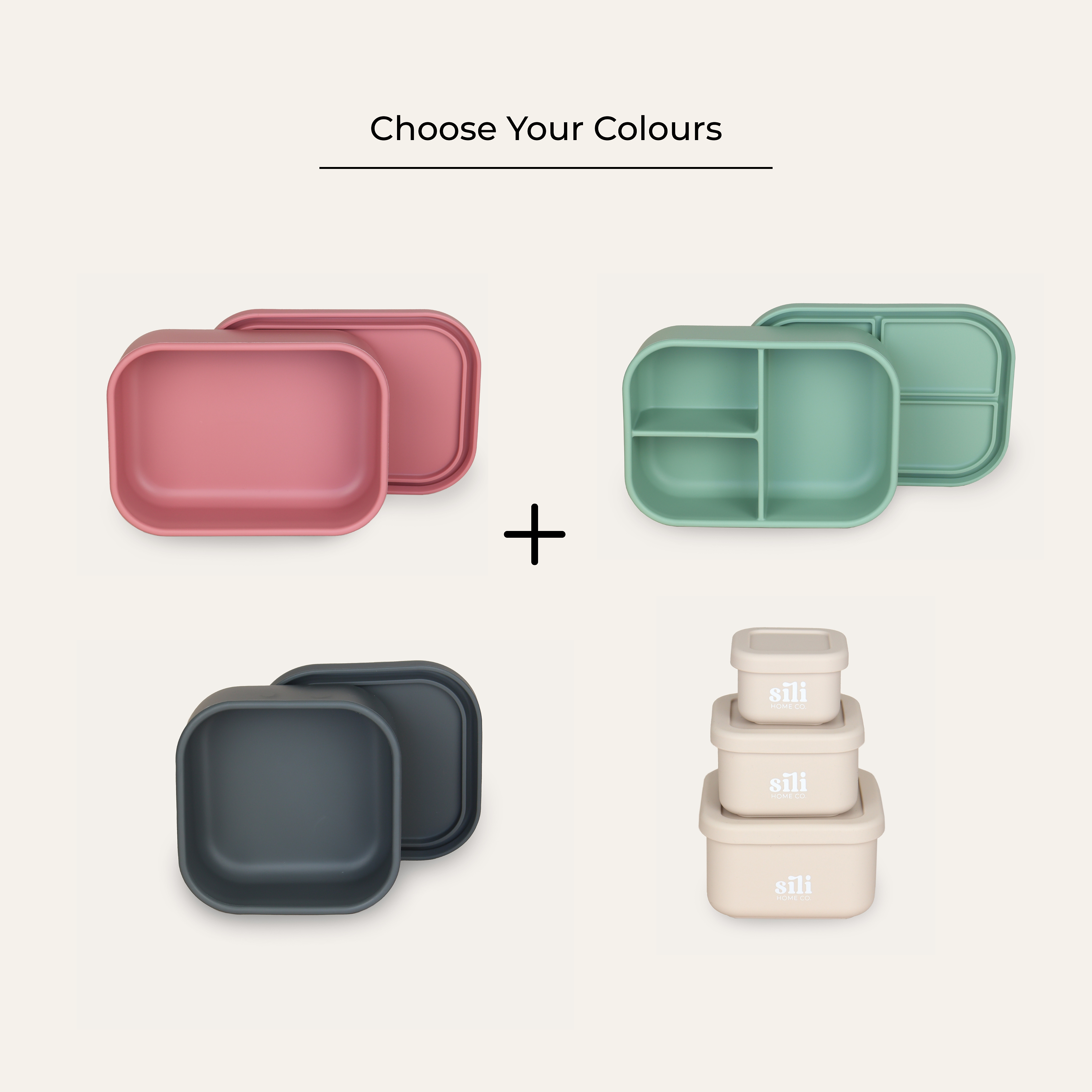 The Starter Bundle | Silicone Lunch Box Set – Sili Home Co – Sili Home Co.