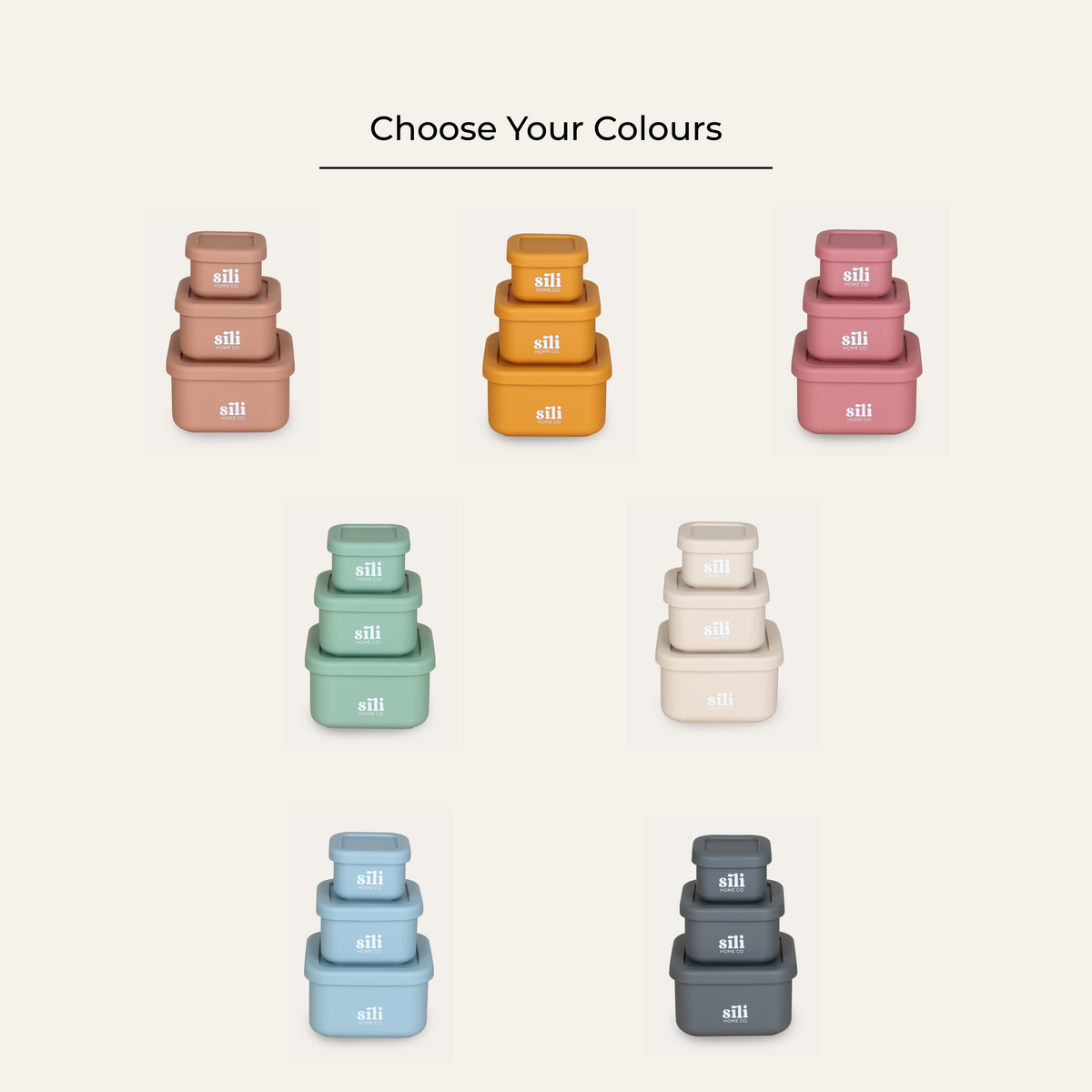 Trio Set Bundle | Silicone Containers – Sili Home Co.